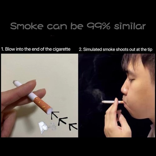 48 Pack Realistic Blow Smoke Fake Puff Cigarettes for Halloween Prank ...