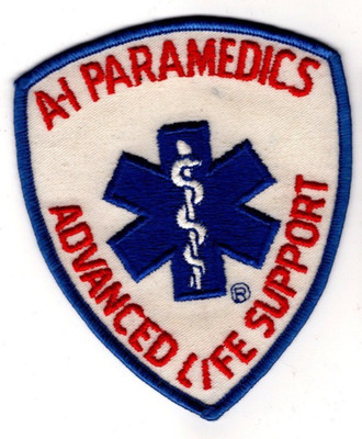 A-1 Paramedics, Advanced Life Support EMS, Vintage Patch | eBay