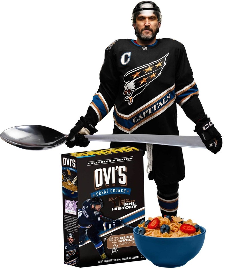 🏒NEW FULL BOX OVECHKIN ovi's GREAT crunch CEREAL 9/19/25 #1 SCORER IN ...