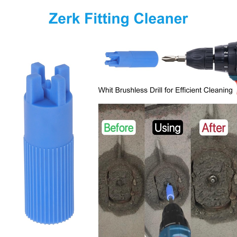 7Pcs Grease Gun Accessory Kit Hose Coupler Needle Nozzles Zerk Fitting ...