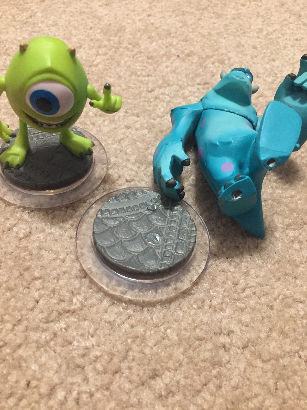 Disney Infinity Mike Wazowski And Sulley (broke Off Stand) | eBay