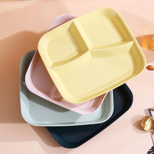 3-Compartment Plate Section Plates Portion Control School Tray Divided ...
