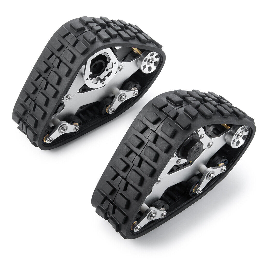 Snow Tracks Wheels For 1/10 RC Axial SCX10 TRX4 Offroad Crawler Car ...