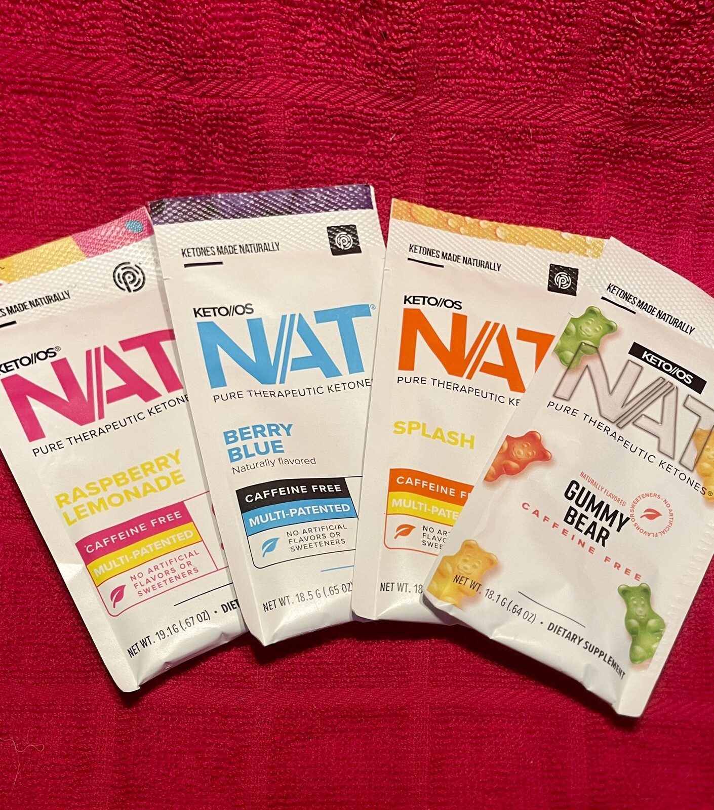 Pruvit Keto OS Nat Ketones CAFFEINE FREE~RASP LEMONADE-BERRY BLU-SPLASH ...