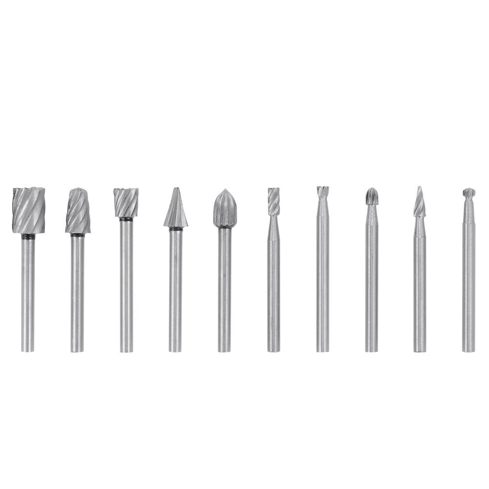 10pcs 18 Rotary Burrs Tool for Wood Metal Carving Milling High Speed ...