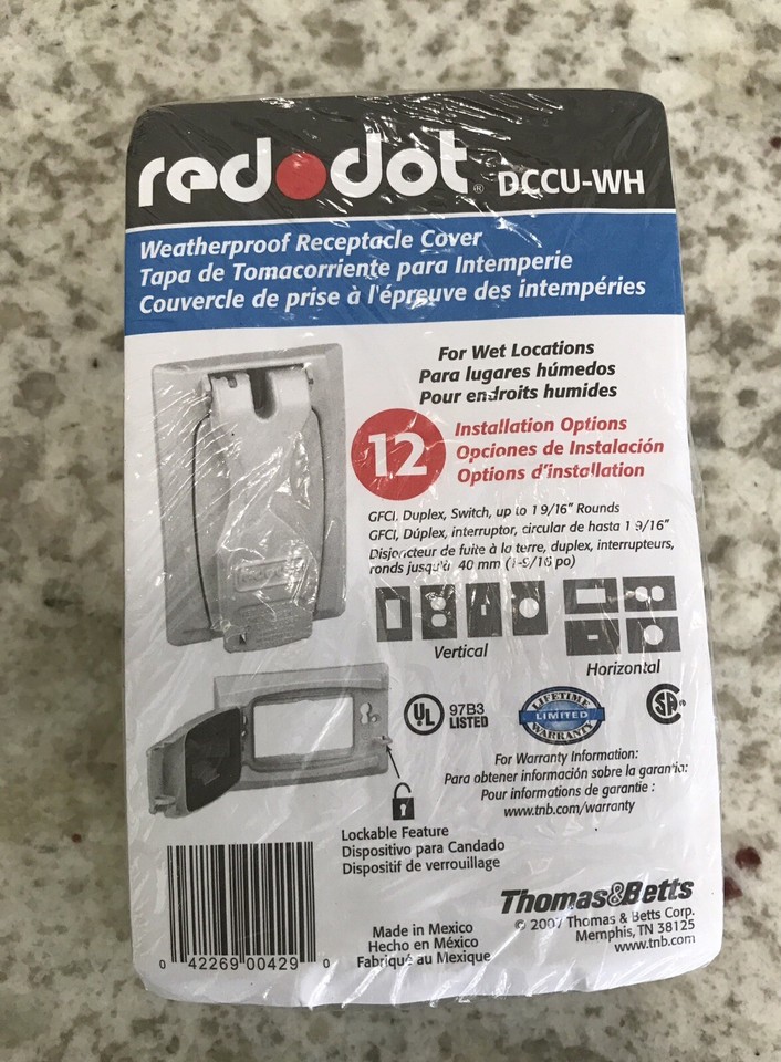 Red Dot DCCU-WH weatherproof Receptacle cover -2 | eBay