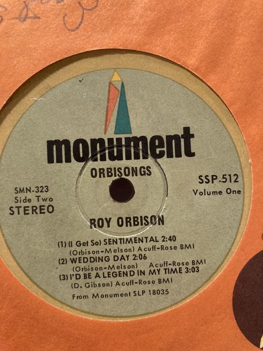 ROY ORBISON Jukebox EP 7" ORBISONGS JUKEBOX 33 Monument | eBay