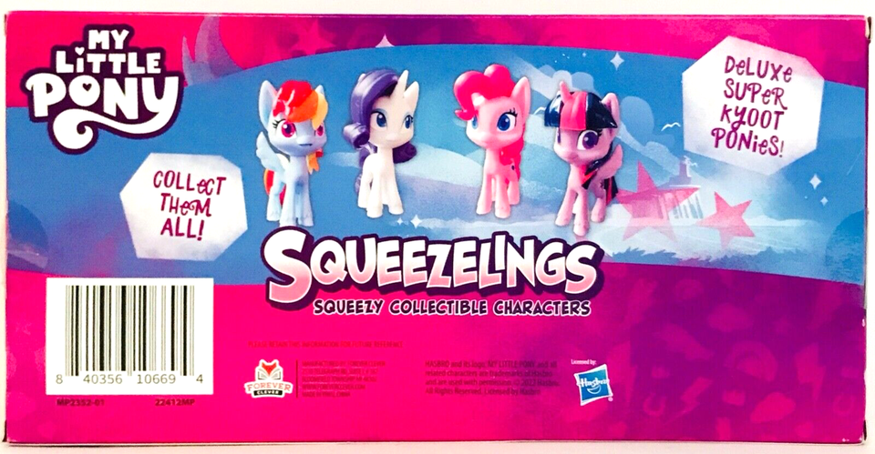 Forever Clever My Little Pony Squeezelings 4 Pk Squeezy Collectible ...