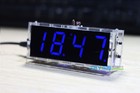 electronic clock blue LED microcontroller digital time Light Control ...