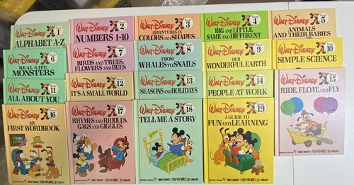 Walt Disney Fun to Learn Library Complete Set of 19 Books. Very Good ...