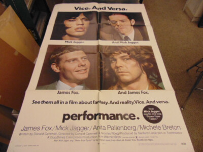 PERFORMANCE/ORIG. U.S. ONE SHEET MOVIE POSTER (MICK JAGGER/JAMES FOX/N ...