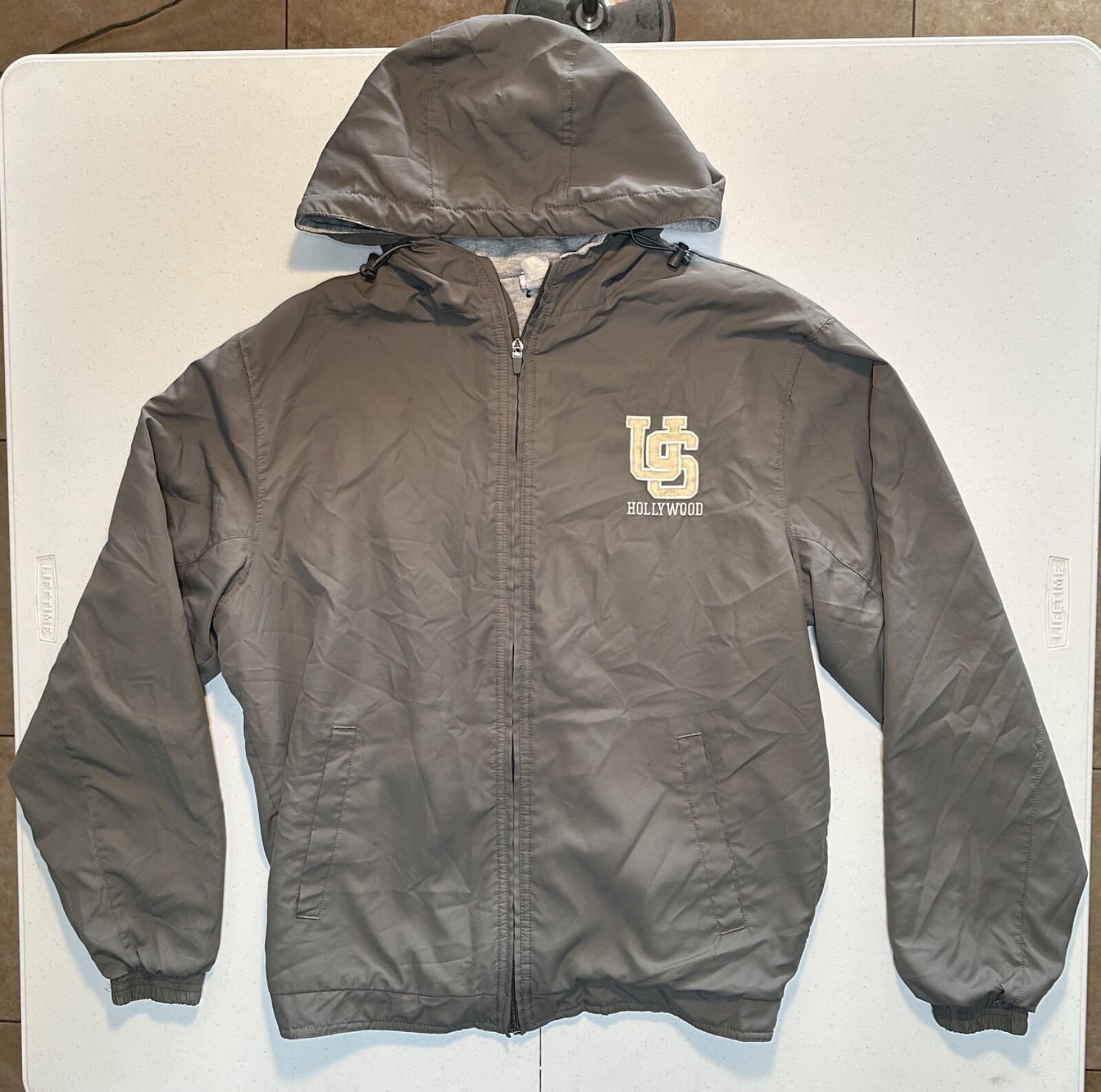 Universal Studios Hollywood Jacket Gray Windbreaker H… - Gem