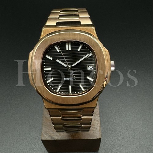 Custom Made Mods Watch Nautilus Style NH35 Automatic Movement Black ...
