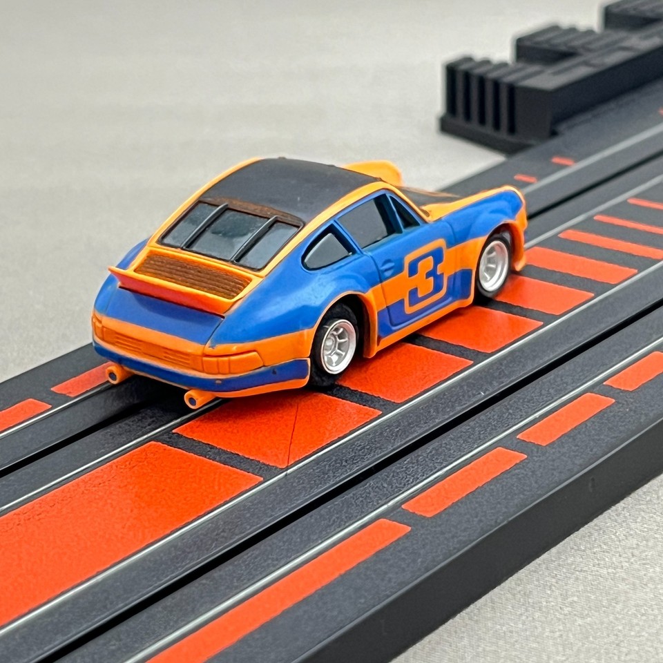 AFX Porsche 911 Carrera #3 Orange Blue Black HO Slot Car Tomy In stock ...