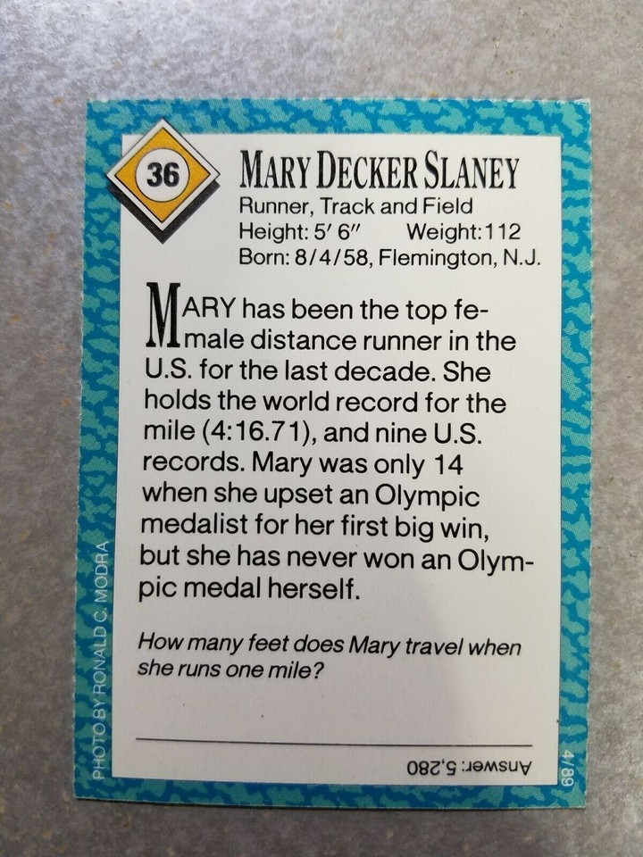 Mary Decker Slaney Oregon Track Olympics Sports Illustrated for Kids SI ...