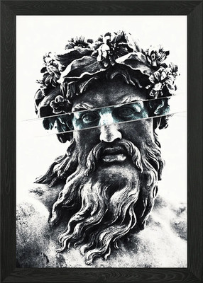 Zeus the king of gods Framed Wall Art Poster Canvas Print Picture | eBay UK