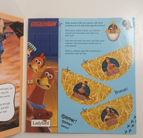 Chicken Run Storybook: Hatching A Plan Paperback 2000 w Egg Decorations ...