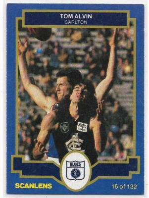 1986 Scanlens (16) Tom ALVIN Carlton Near Mint | eBay Australia