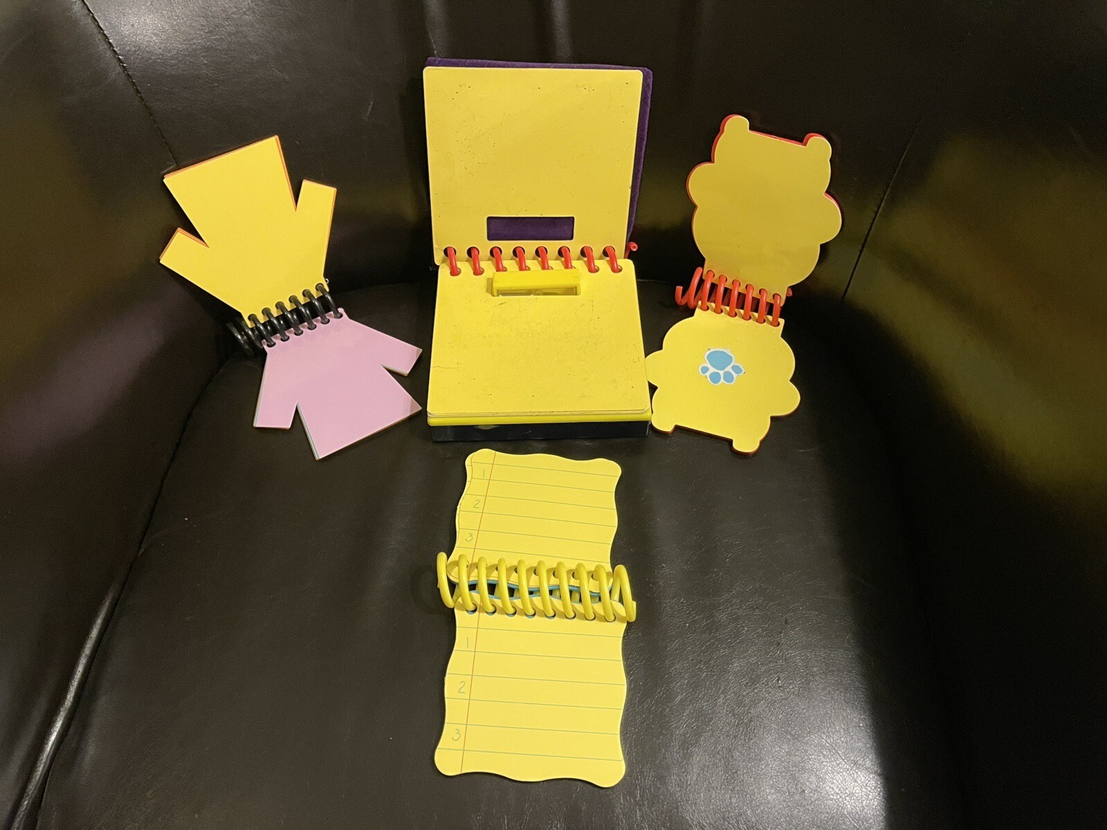 📒Lot of 4 VTG BLUE’S CLUES & SPONGEBOB Handy Dandy Notebooks RARE GUC ...