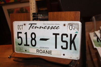 2018 Tennessee License Plate Roane County 518-TSK | eBay