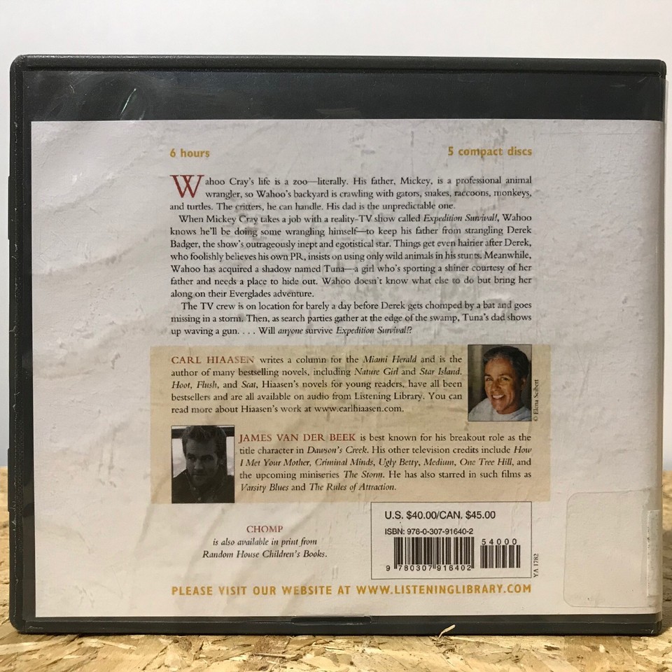 Chomp by Carl Hiassen Ex Library 5 CD Unabridged Audiobook Free US ...