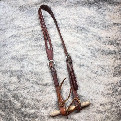 Slot Ear Western Leather Headstall | eBay