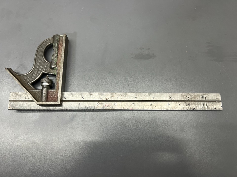 VINTAGE L.S. STARRETT 12" HARDENED COMBINATION SQUARE - MADE IN USA | eBay