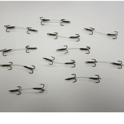 10 (TEN) Size 12 Pennel Treble Hook Mount for Trout Fishing | eBay UK