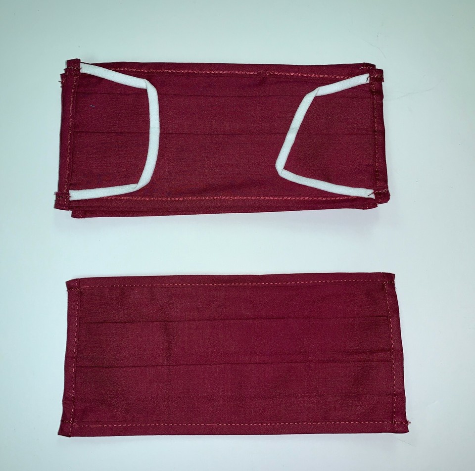 3 PCS Handmade Adult Cloth Pleated Face Masks, Reusable Washable 100% ...