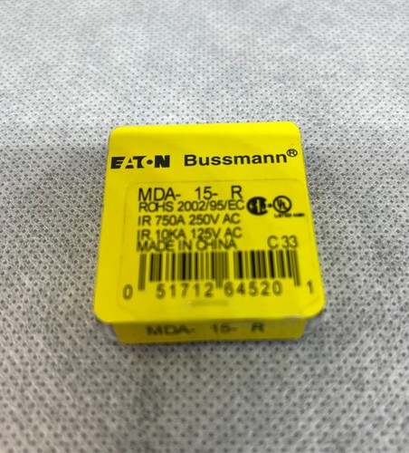Eaton Bussmann MDA-15-R Fuse, 15A, 250V - Pack of 5 - New | eBay