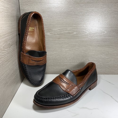 Allen Edmonds Penny Loafers Mens 11 D Black Leather Moc Toe Dress Shoes ...