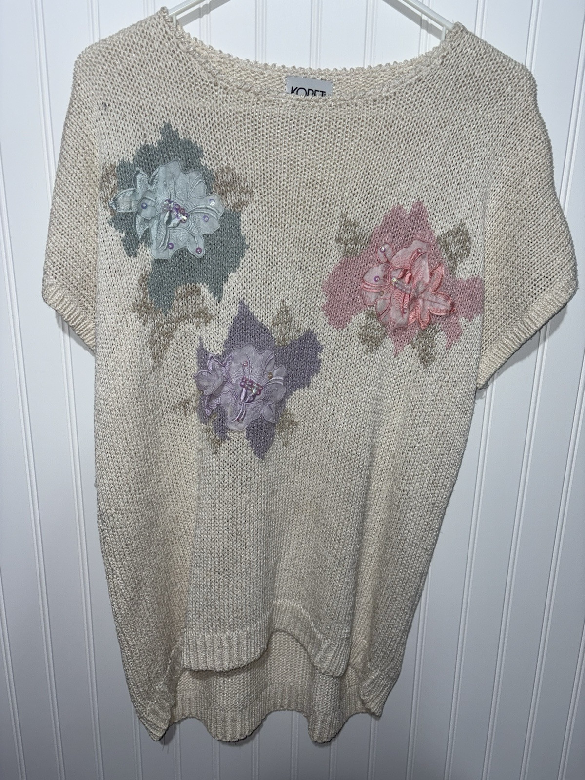 Vintage Koret Cottagecore Sweater Knit Tunic Size Med… - Gem