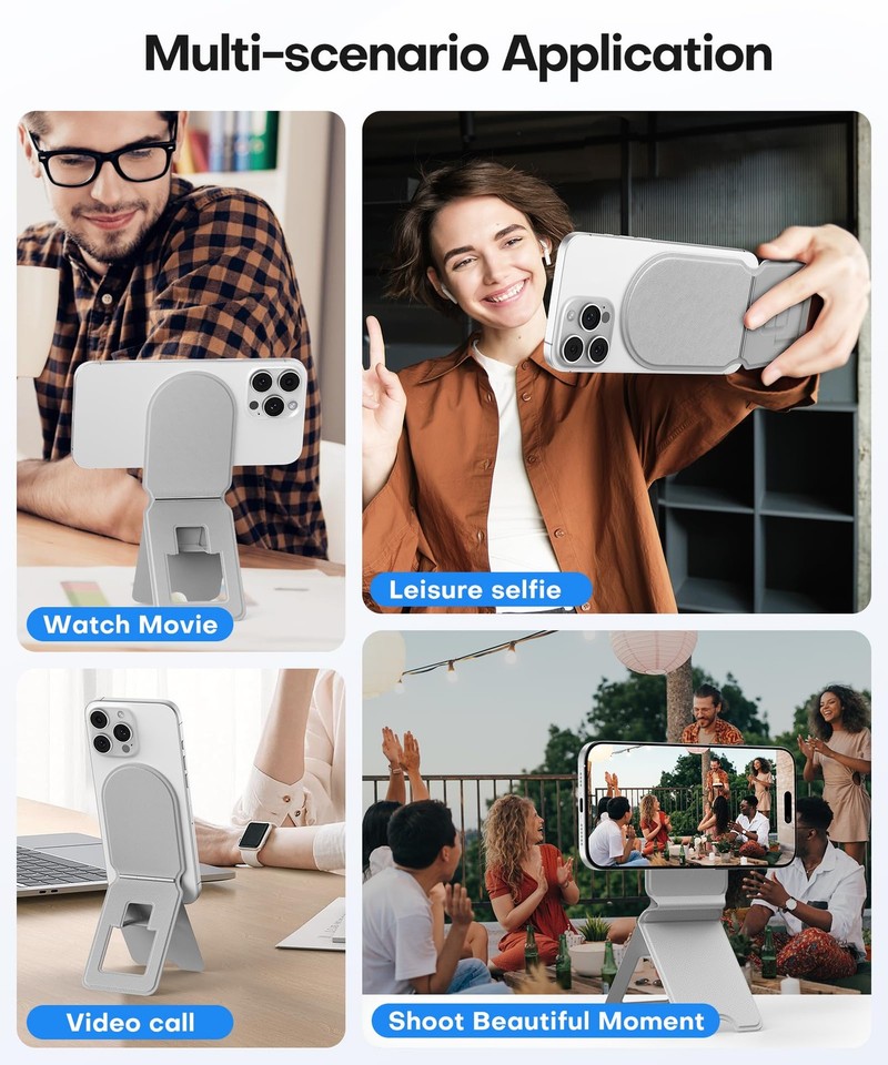 Cell Phone Magnetic Tripod Stand Compatible with iPhone 16/15/14/13/12 ...