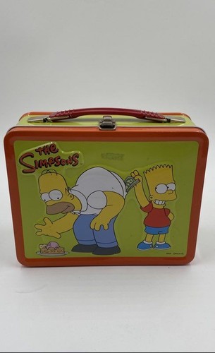 Neca Metal Cartoon Graphics Bart Homer The Simpsons Lunch Box & Bottle ...