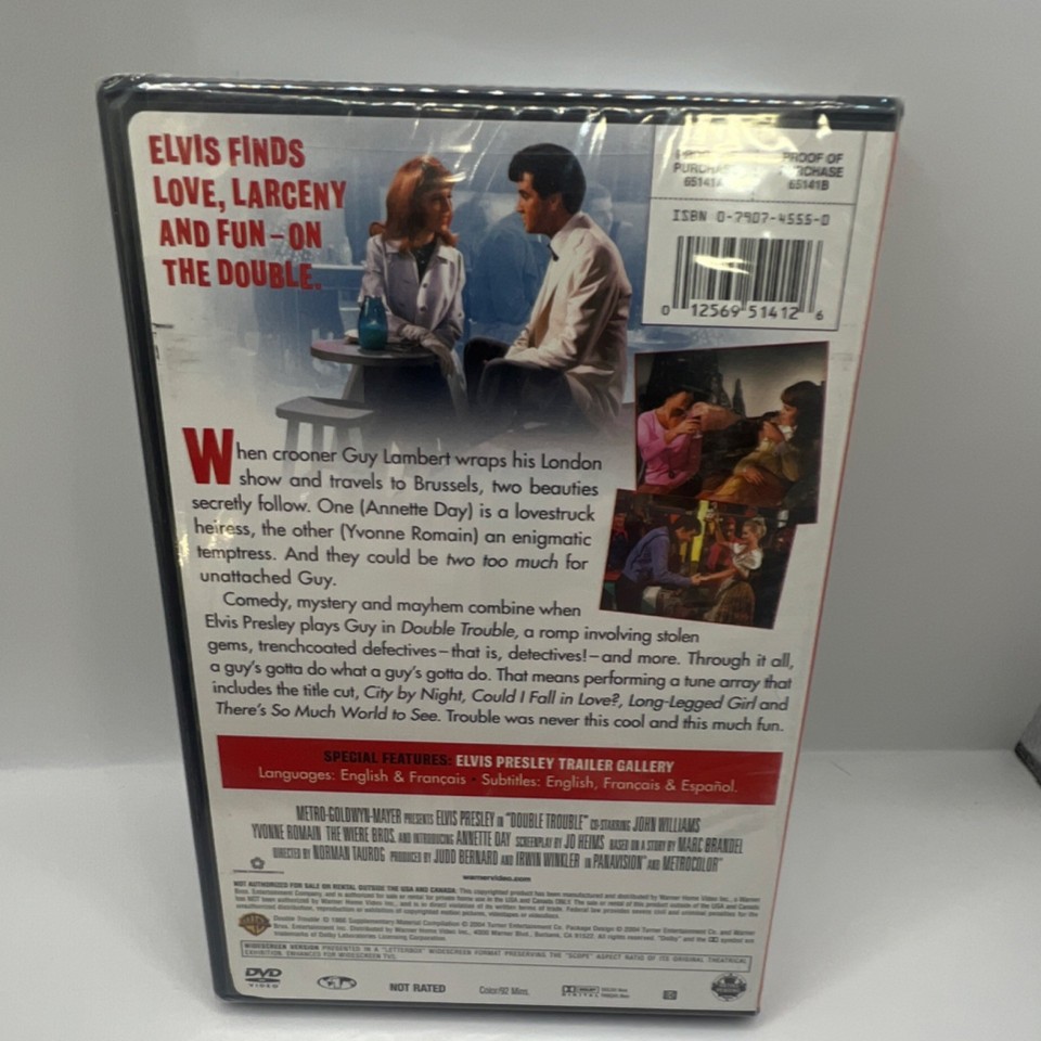 Metro-Goldwyn-Mayer Double Trouble DVD Widescreen Elvis Presley Musical ...