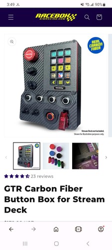 Racebox Sim Racing GTR Carbon Fiber Button Box for Stream Deck | eBay
