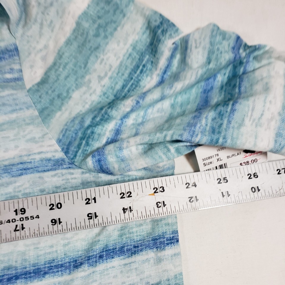 Erika Women's Meghan Wide Boat Neck Short Sleeve Top Aquaria Burlap ...