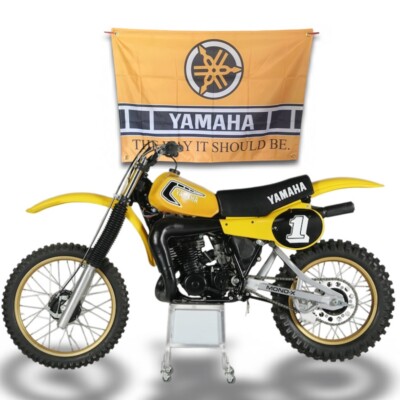 3ft x 5ft Retro Motocross Flag / Banner VMX Yamaha YZ 125 YZ 465 YZ 490 ...