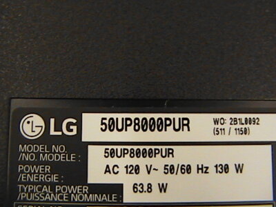 LG TV 50UP8000PUR BUSYLJM Various Parts | eBay