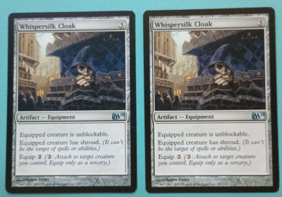 Magic the Gathering MTG MAGIC M 11 WHISPERSILK CLOAK X2 U LP/EX 2010 ...
