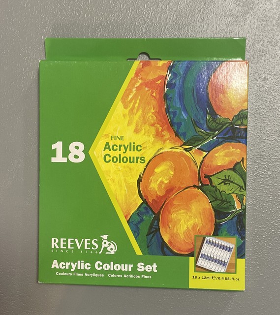 Reeves Acrylic Paint 18 Artist Colours 12ml for sale online | eBay