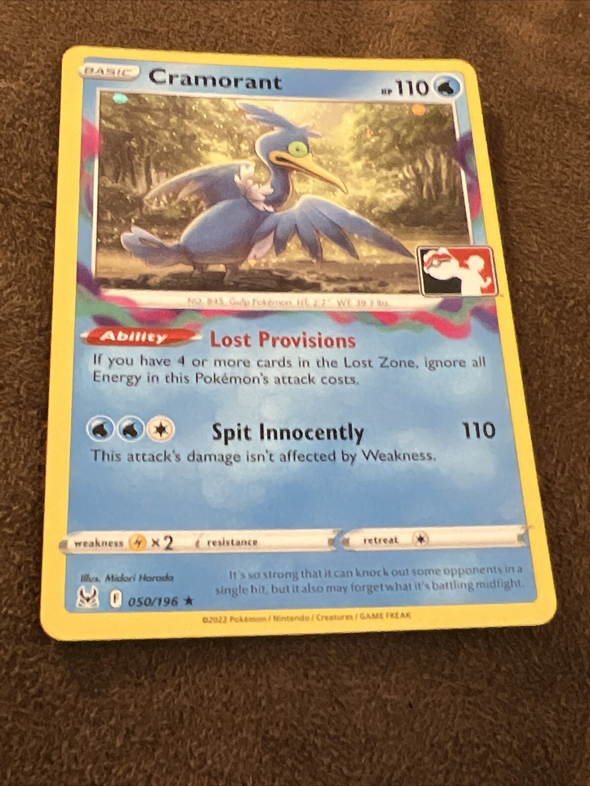 Pokemon - 050/196 - Cramorant - Cosmic Holo - Prize Pack Series 3 Stamp ...