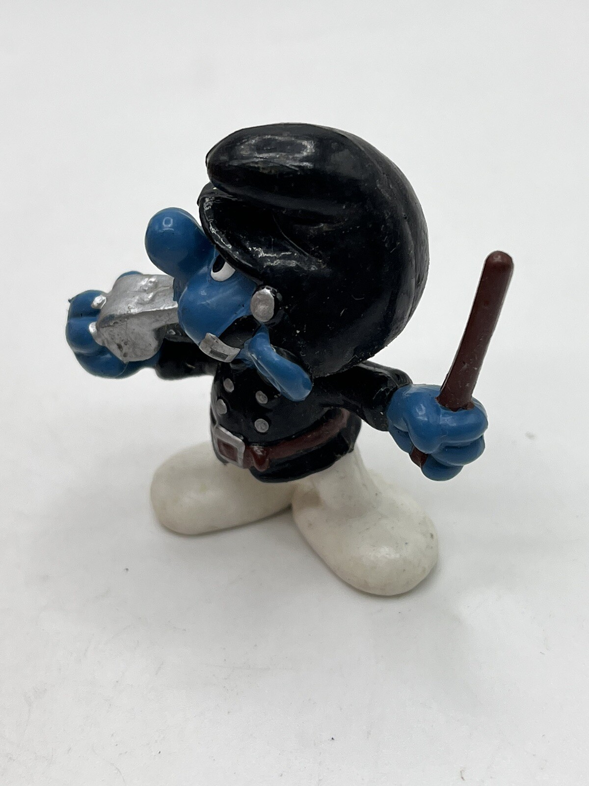 Smurfs Police Officer Cop Policeman Vintage PVC Smurf Whistle & Baton ...