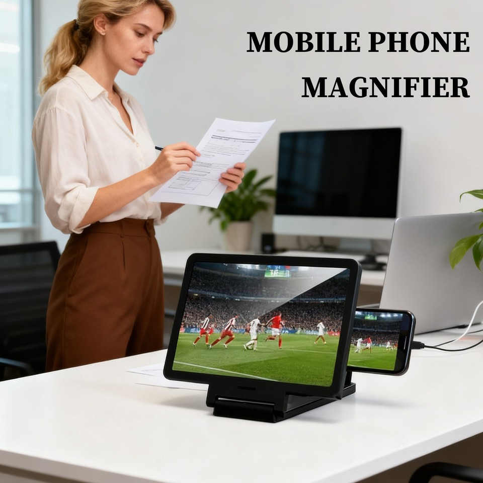 1pc Cell Phone Screen Magnifier Desk Phone Stand Bracket Screen ...