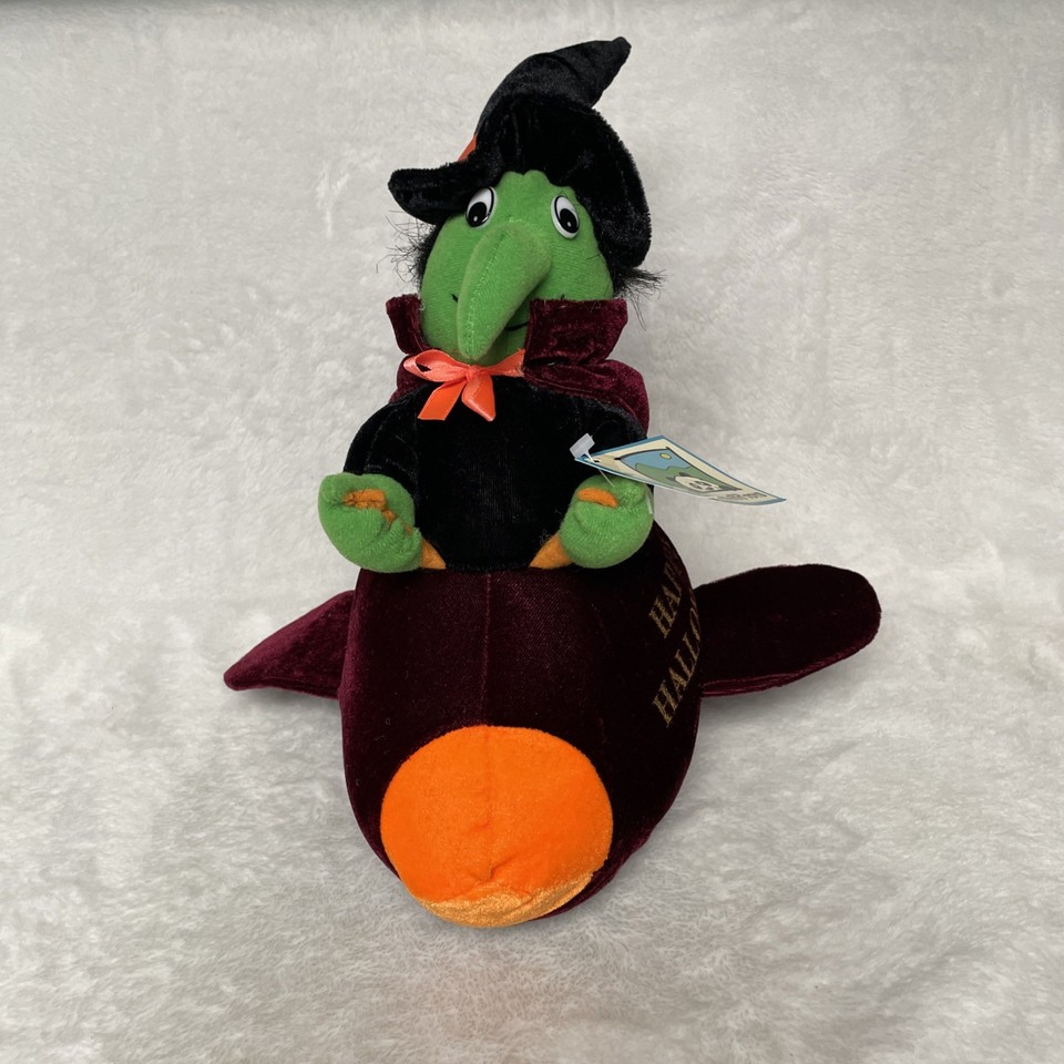Halloween Stuffed Witch Flying An Airplane Stuffy With Tags | eBay