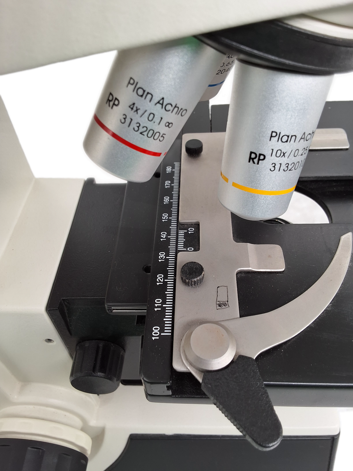 US Micro CXrIII Plan Achro Research Microscope 4x/10x/20x/40x Binoc ...