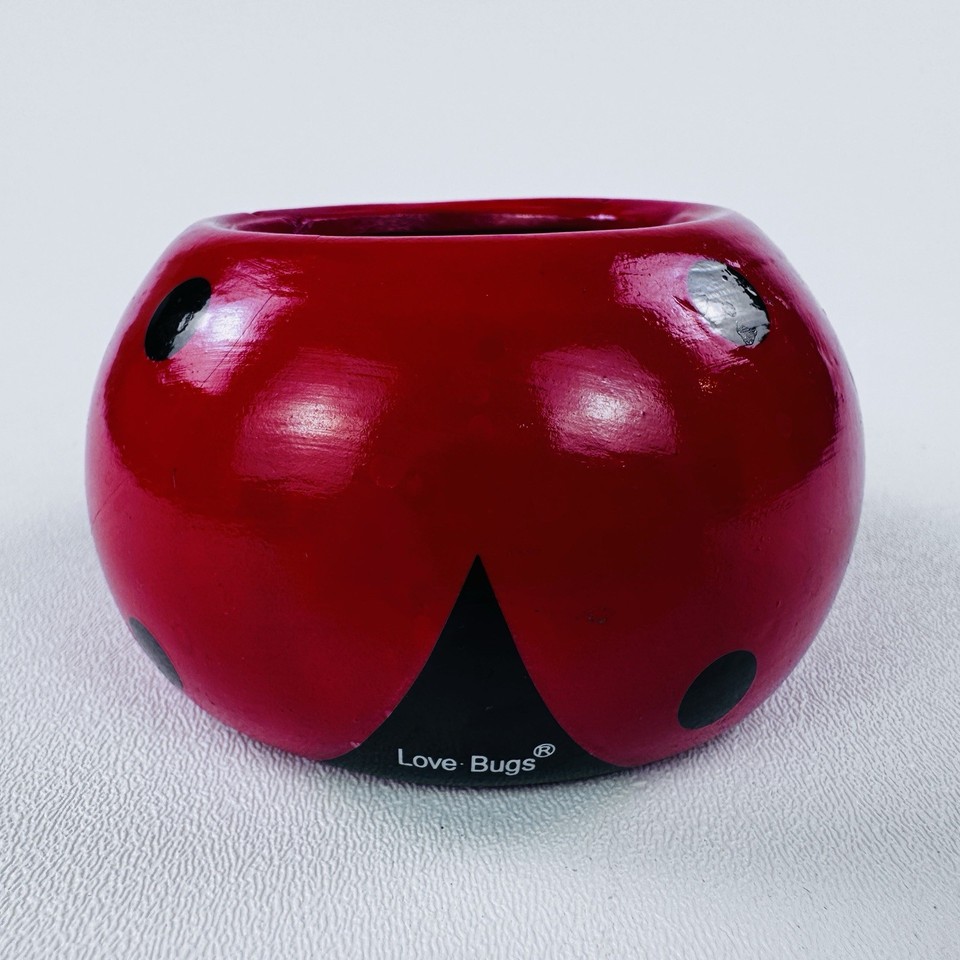 Rocket Farms Love Bugs Planters Trinket Dish Red Lady Bug Hearts ...