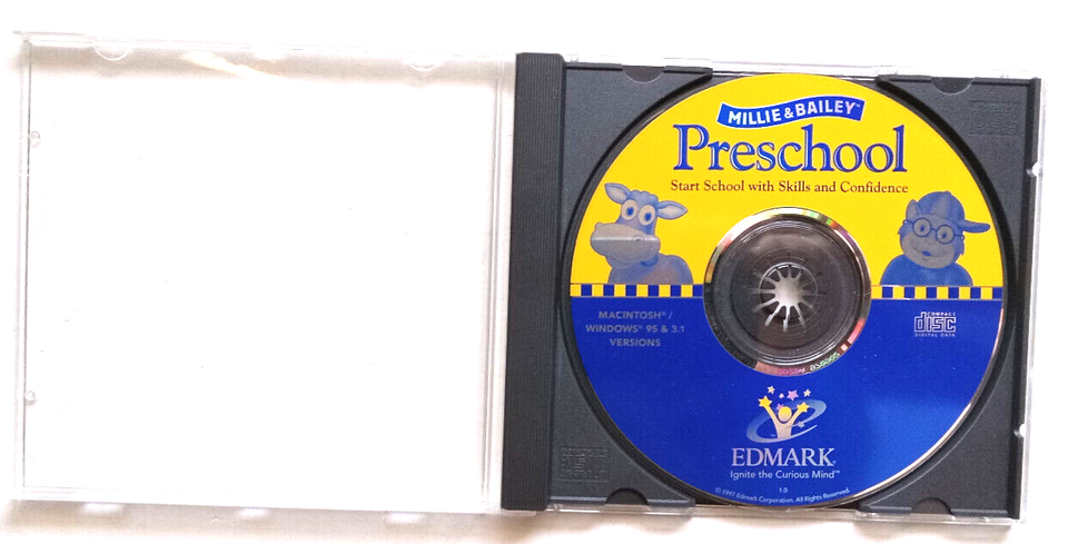Edmark Millie & Bailey Preschool (Windows 95 & 3.1) | eBay