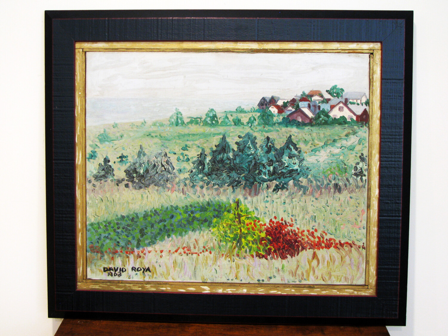 Vintage POST-IMPRESSIONIST LANDSCAPE OIL ON CANVAS PAINTING - DAVID ...