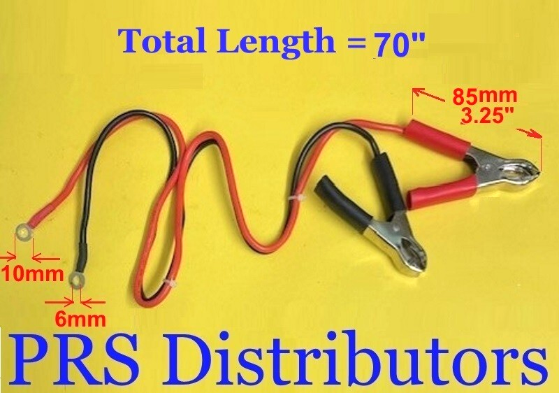Alligator clips to Ring Terminals Car Cable Jumper battery Cable with ...